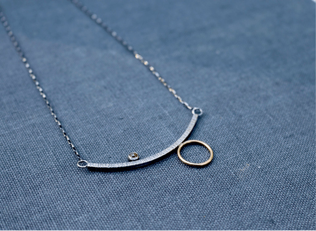 Metal bar necklace store